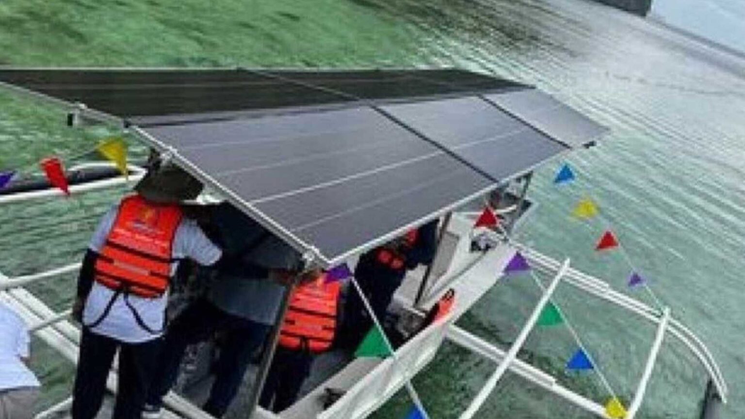 Remote Palawan Island Villagers Get Solar-Powered Boat From USAID | PAGEONE